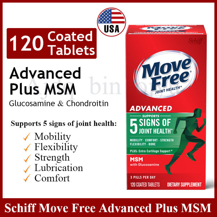 Move Free Advanced Plus MSM with Glucosamine + Chondroitin Joint ...