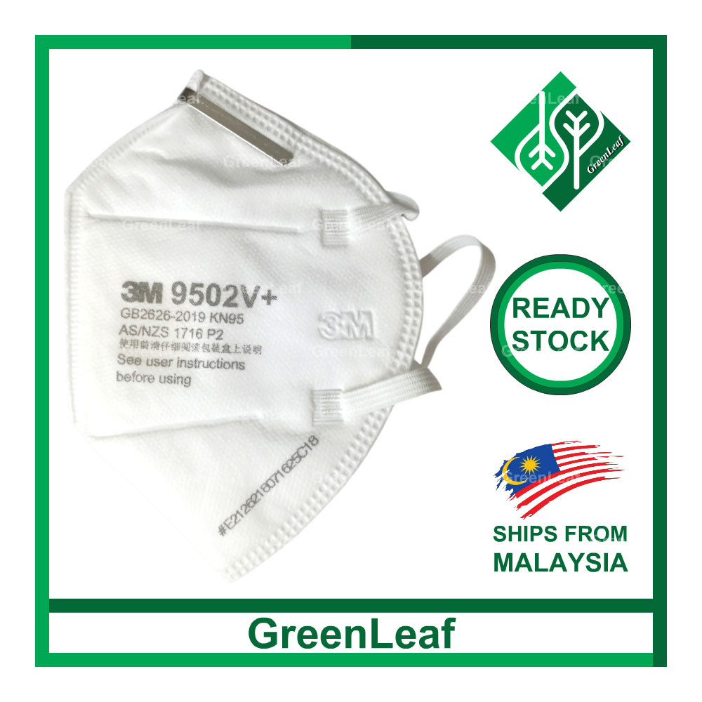 3M 9502V+ Headband Particulate Respirator (1pc) P2 KN95 Protective Face ...