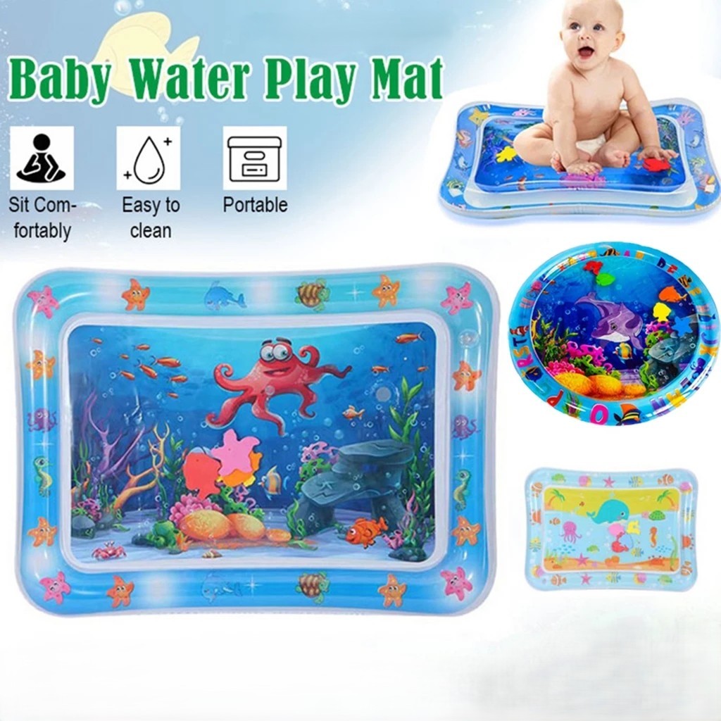 ATLAS Baby Water Play Mat Newborn Inflatable Playmat Crawl Mat Cartoon ...
