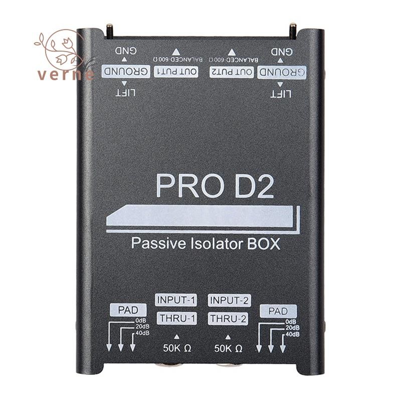 Audio Isolator Mixer Microphone Common Ground Filter Bass Guitar DI Box ...