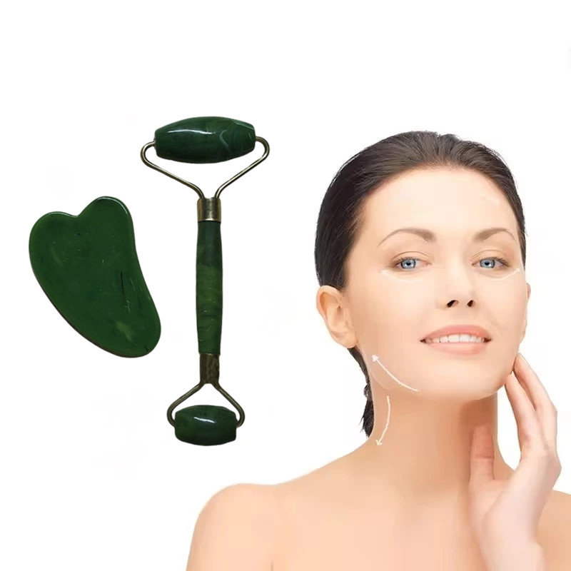 Facial Massager Double Head Roller Beauty Stick Gua Sha Roller Heart ...