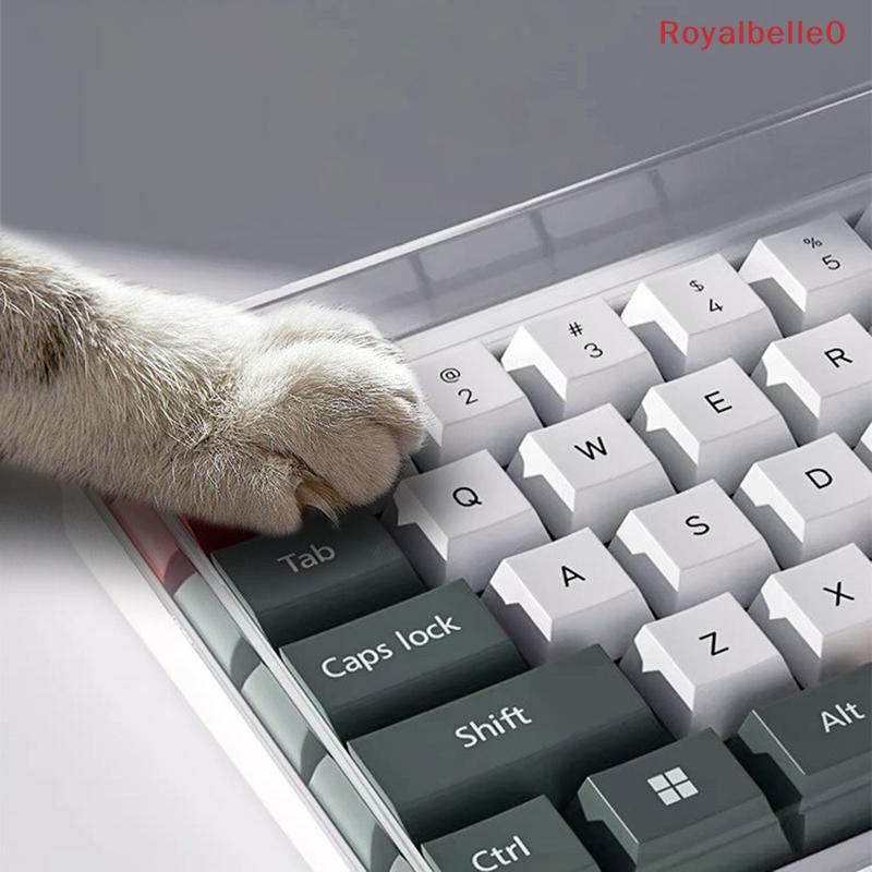 {Royalbelle0} 78/108 Keys Acrylic Transparent Dust-Proof Keyboard Case ...