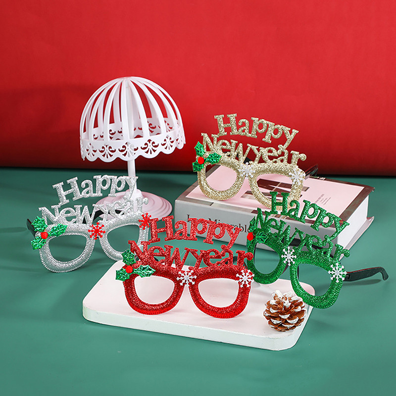 2025 Happy New Year Glasses DIY Photo Booth Props Party Decoration ...