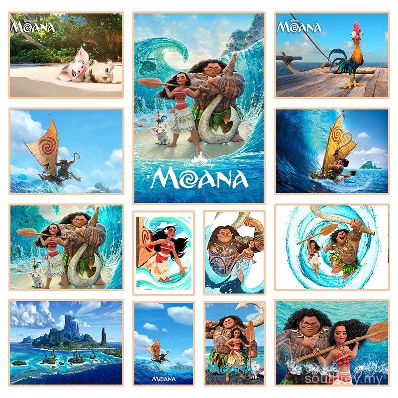 MINISO Disney Cartoon Movie Wall Art Poster Moana Home Decor Prints ...