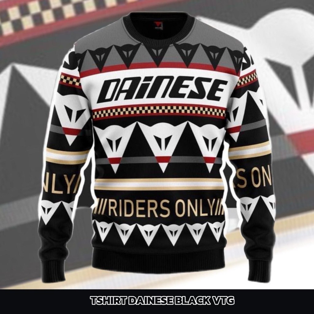 TSHIRT DAINESE RIDERS ONLY VTG BLACK - kain berlubang - 200gsm | Shopee ...