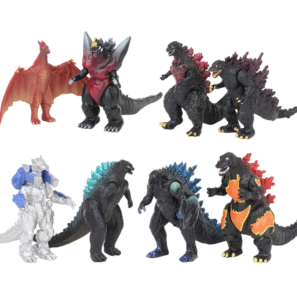 A0654 Godzilla Hand-Made Model Ornaments 10 Models 2nd Generation vs ...