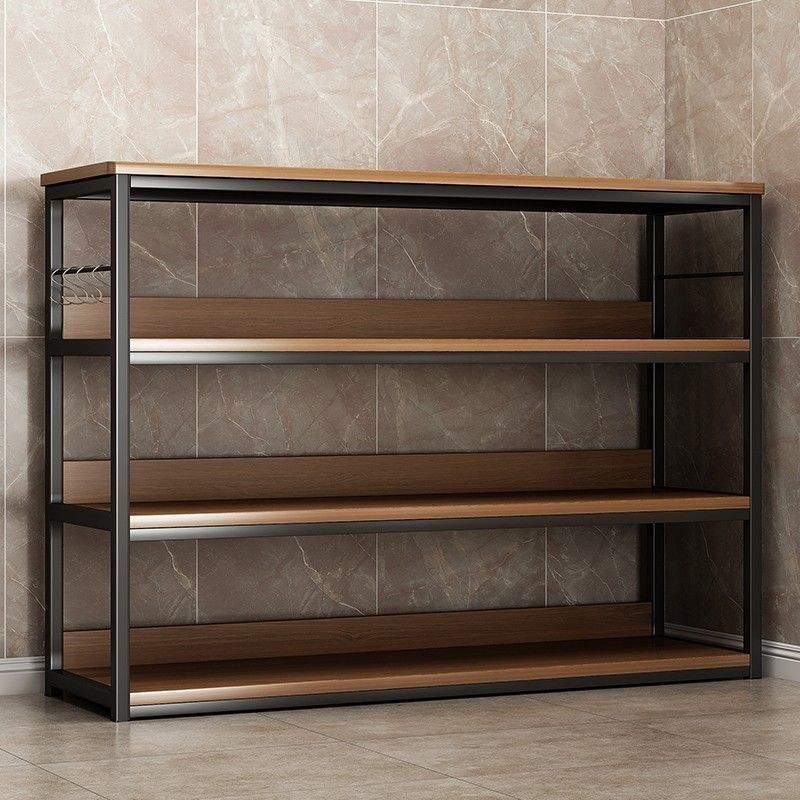 Bookshelf Rack Floor-standing Multi-Layer Iron Art Simple Storage Rack ...