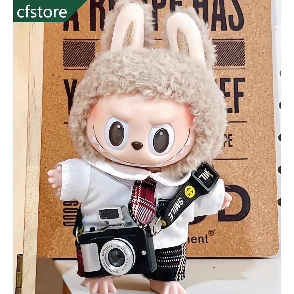 For 17cm Labubu Accessory Miniature Digital SLR Camera Have Buttons Can ...