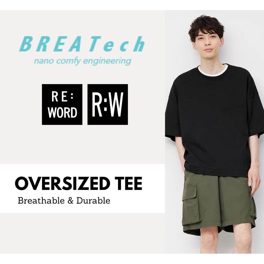 MYRe:word BREATech Oversized Solid Tee: Premium Unisex Round Neck ...