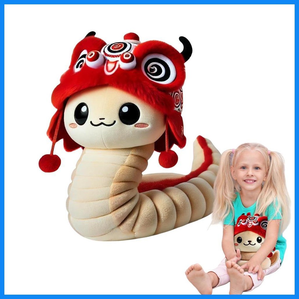 Chinese New Year Snake Plush Toy Animals Plushie Doll Year Of The Snake ...