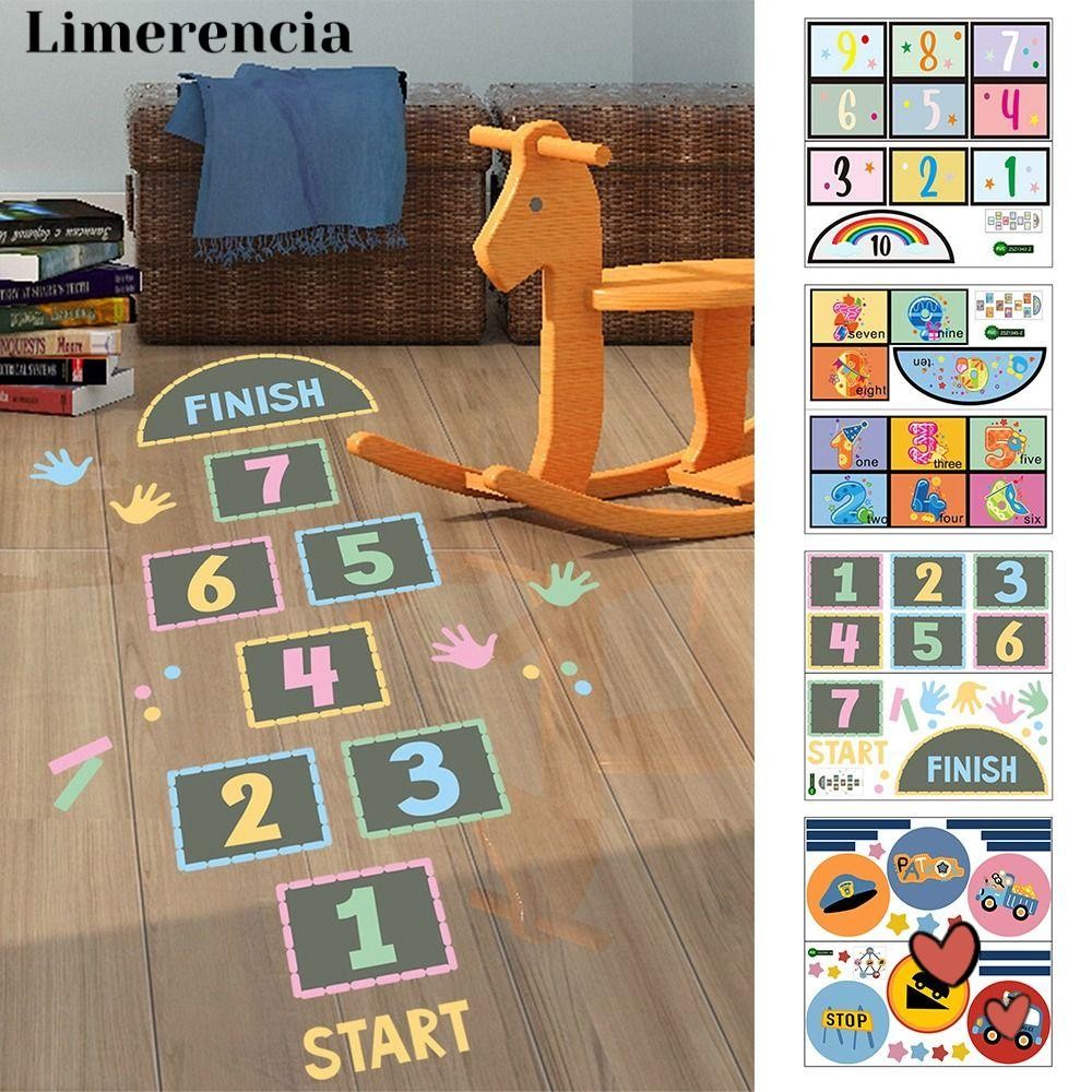 LIMERENCIA Hopscotch Game Floor Stickers, Parent-child Multicolor ...