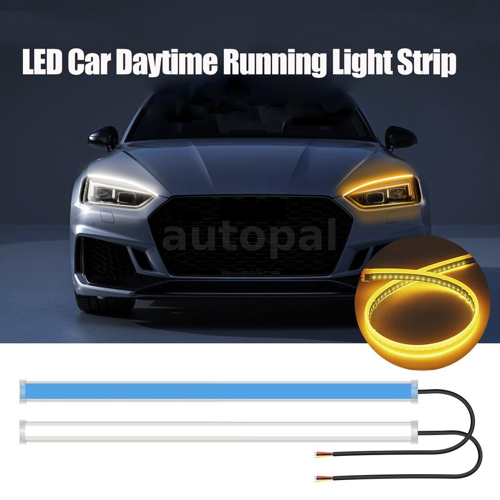 30cm Car LED Front Light Strip Flowing Light Turn Signal Daytime ...