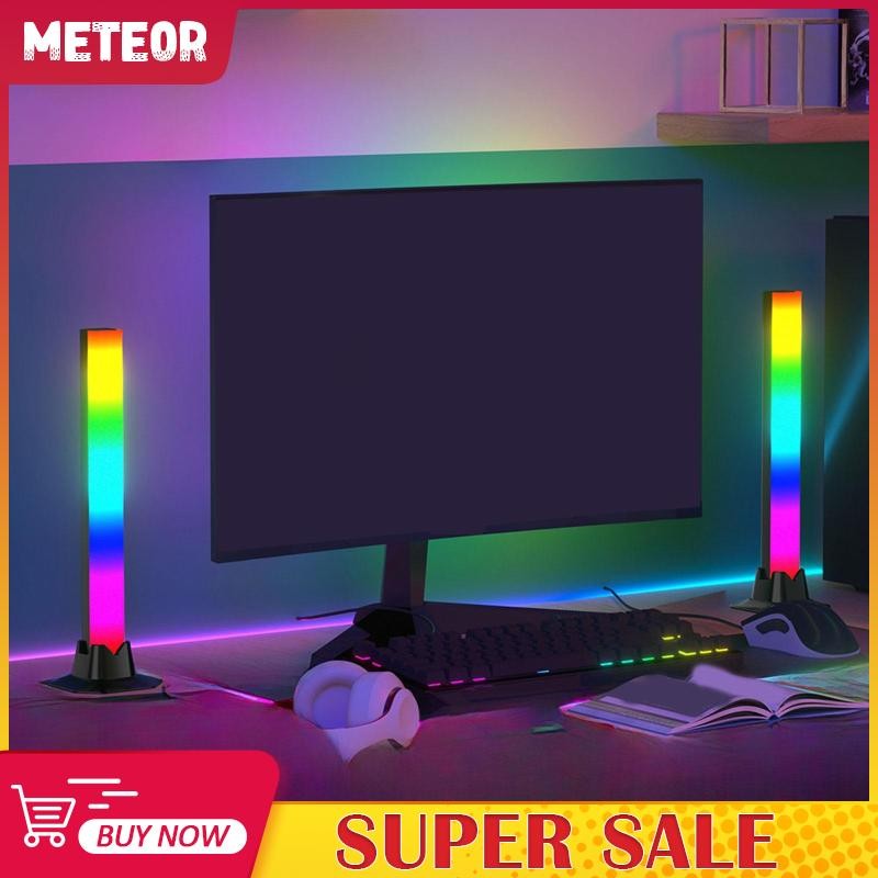 [meteorMY] 2x LED RGB Light Bar Table Lamp Gaming Backlight Desk Light ...