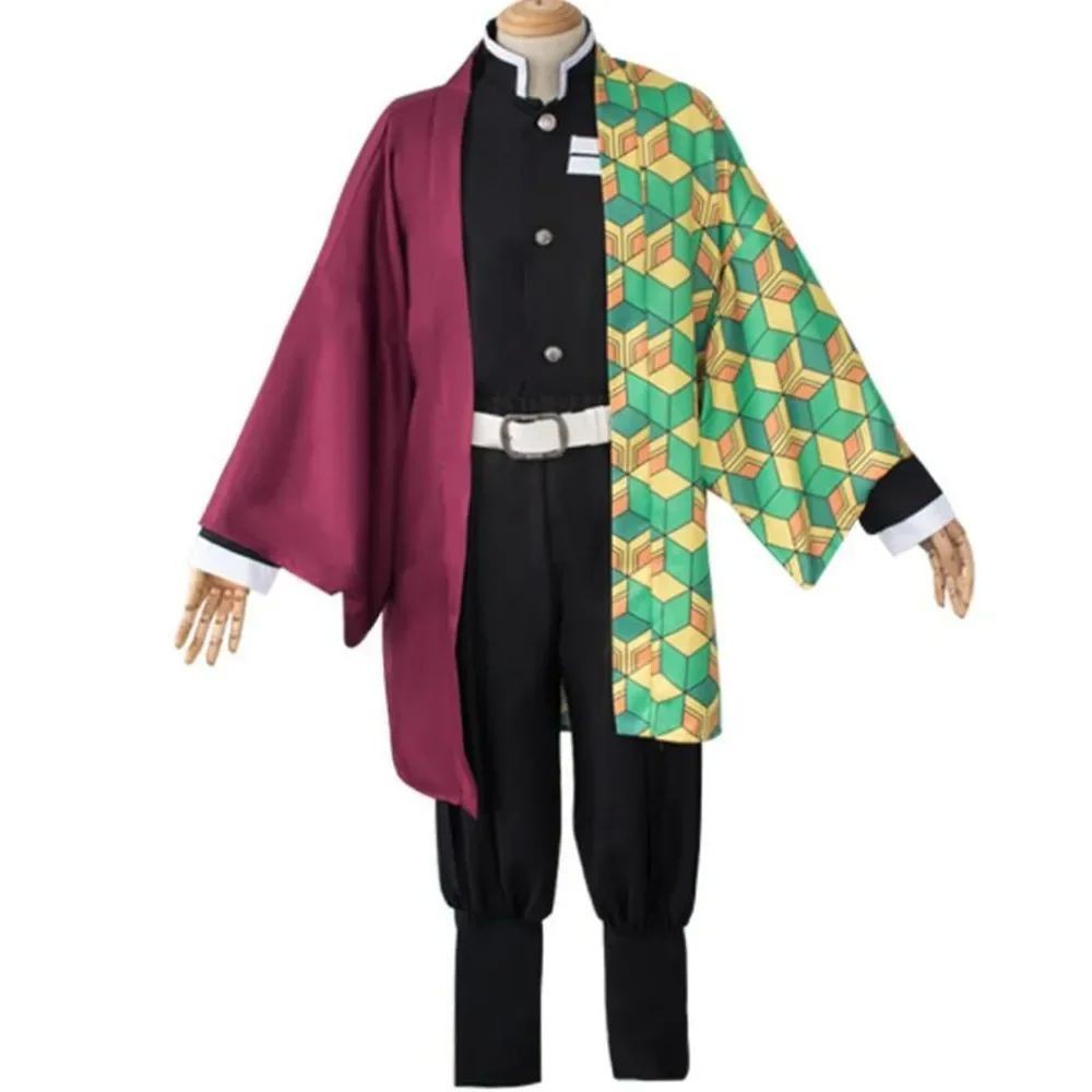 Anime Adult Kimono Cosplay Costume Tomioka Giyuu Kimetsu No Yaiba ...
