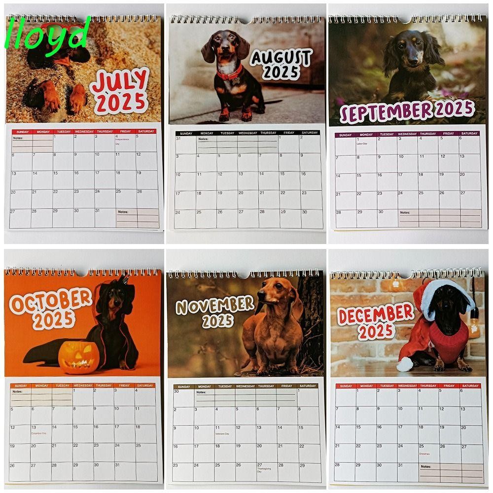 LLOYD 2025 Calendar, Hanging Medieval Sausage Dog Themed Calendar ...
