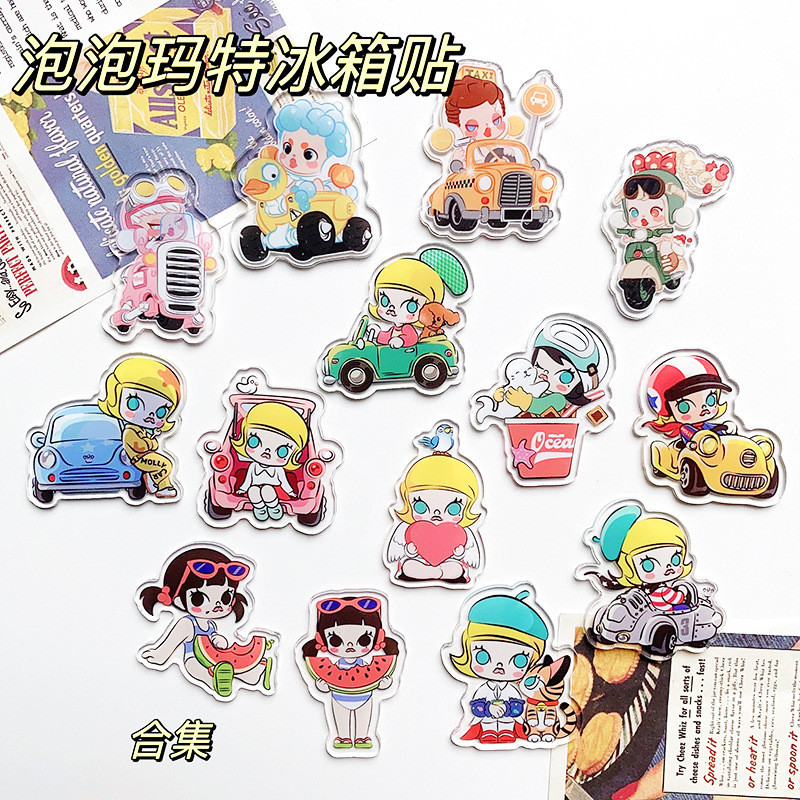 Popmart POPMART labubu labubu Molly Refrigerator Sticker Magnet Sticker ...