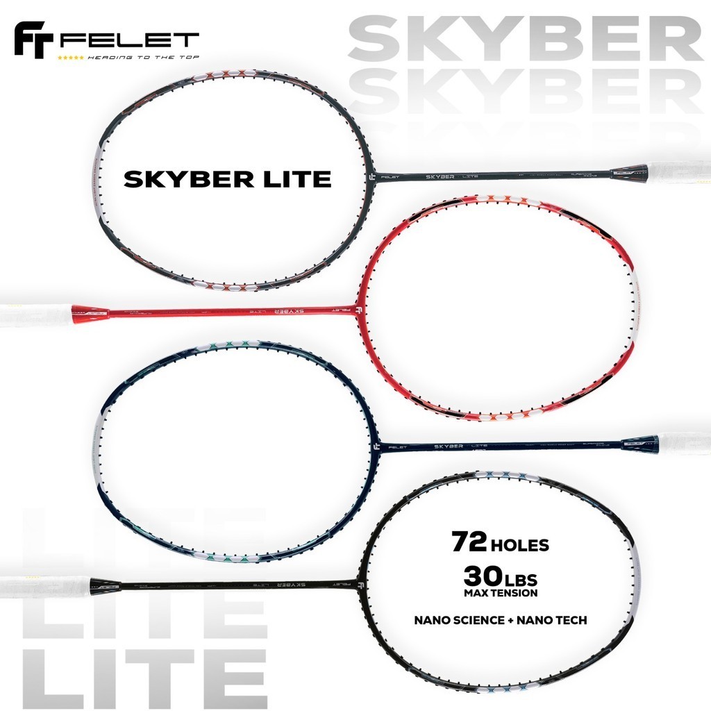 FELET SKYBER LITE Badminton Racket 100% Original by FLEET | Shopee Malaysia