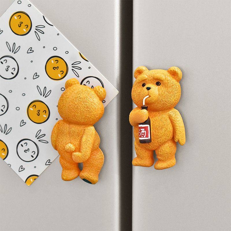 Creative Cartoon Cute Bear Refridgerator Magnets Personality Magnetic ...