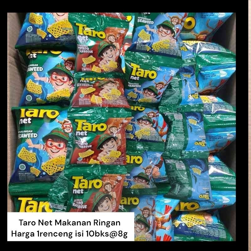 Taro Net Makananan Ringan 8g.Harga untuk Satu Renceng isi 10bks ...