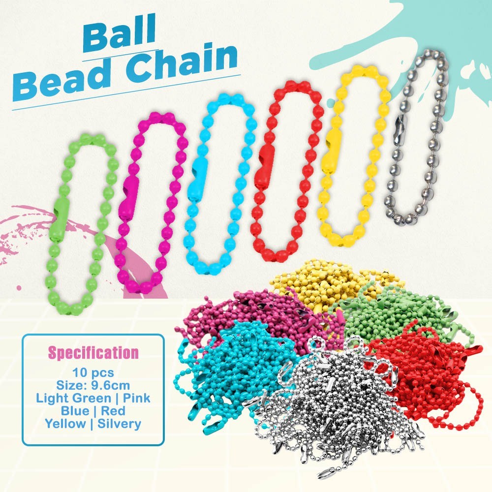50pcs/Pack Ball Bead Chains, Diameter 10cm-12cm Long Metal with ...