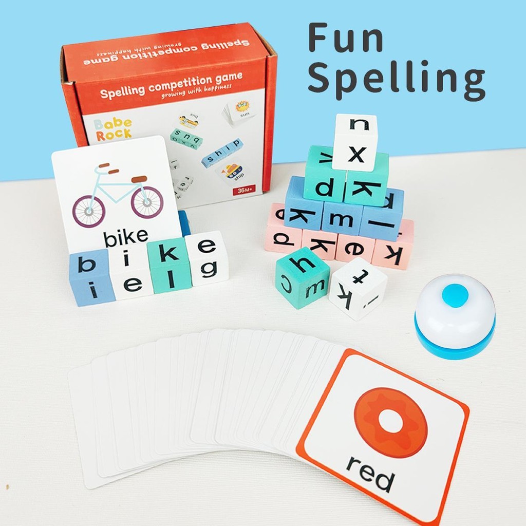 Educational Toys 40 PCS Game Cards Children's English Natural Spelling ...