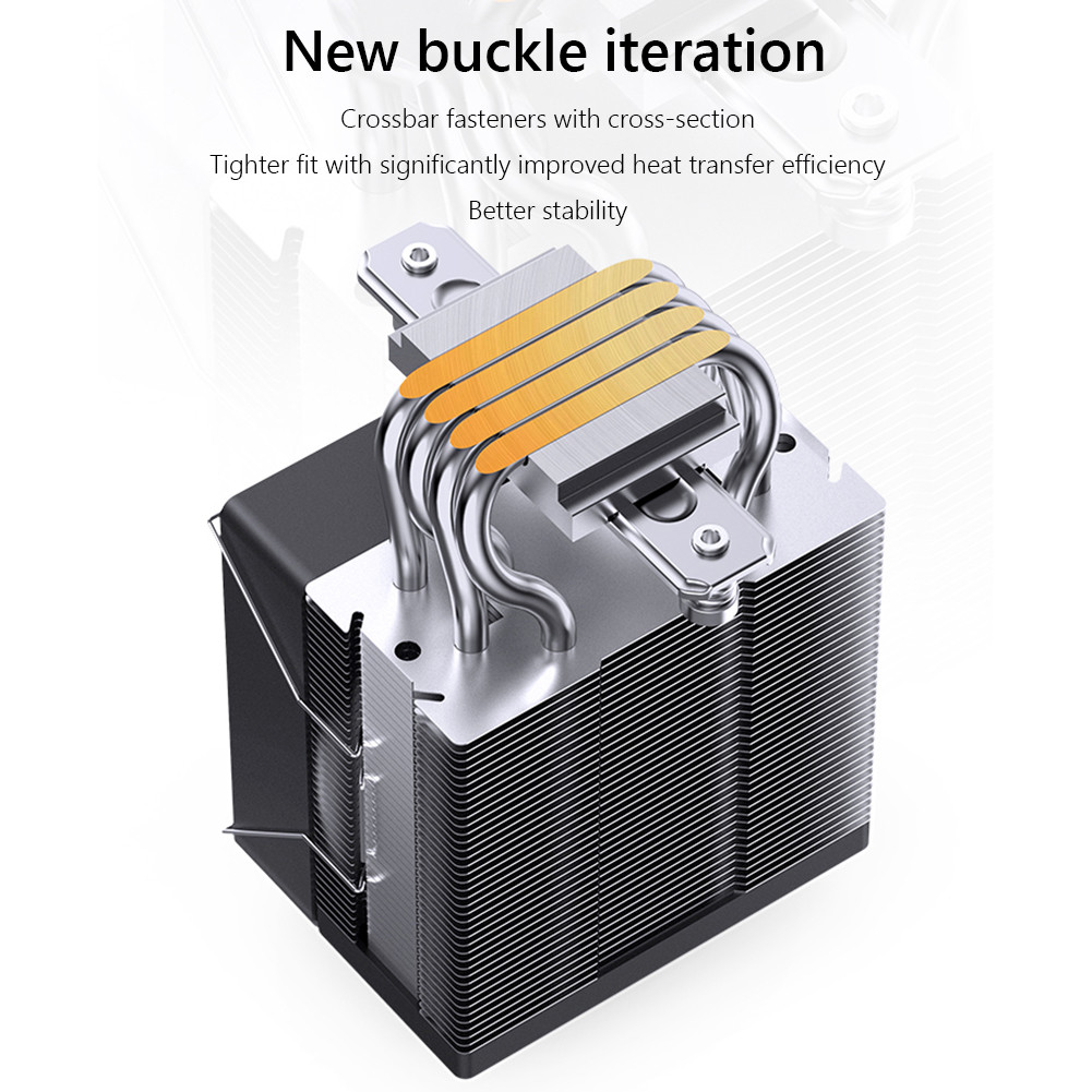 JONSBO CR-1400 EVO ARGB 4 Heat Pipe Tower 5V 3 Pin CPU Cooler for Intel ...