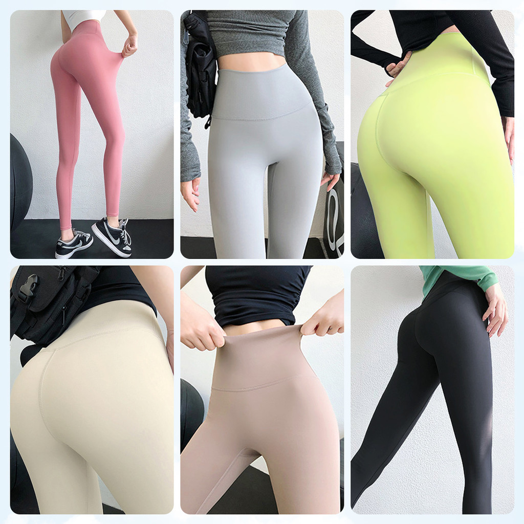Seamless Yoga Pants Women's Tight-fitting Influencer Nude Breathable Sports Fitness Pants Outer ...