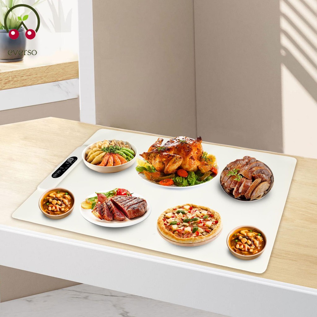 Food Warming Mat with 3 Timers Electric Warming Tray 3 Temperature ...