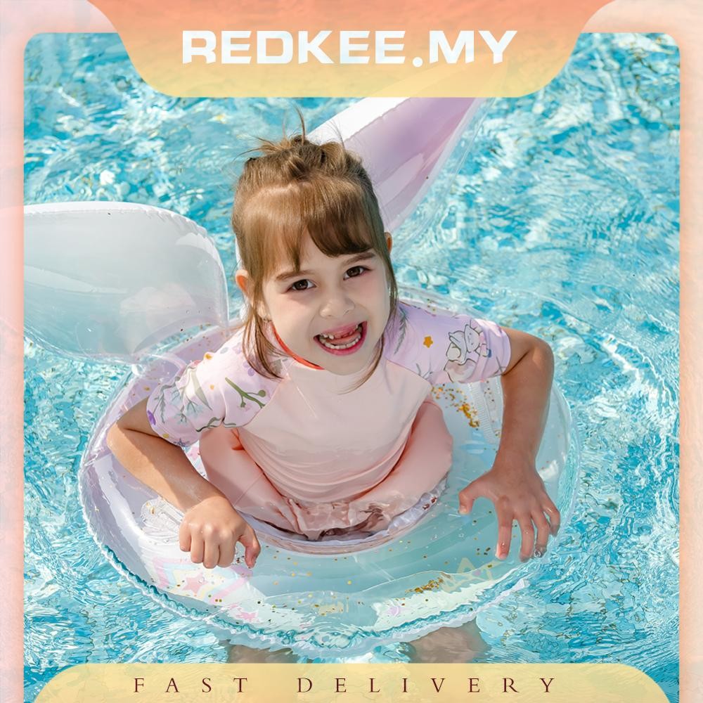 [Redkee.my] Mermaid Tail Sequin Swimming Ring Inflatable Pool Float for ...