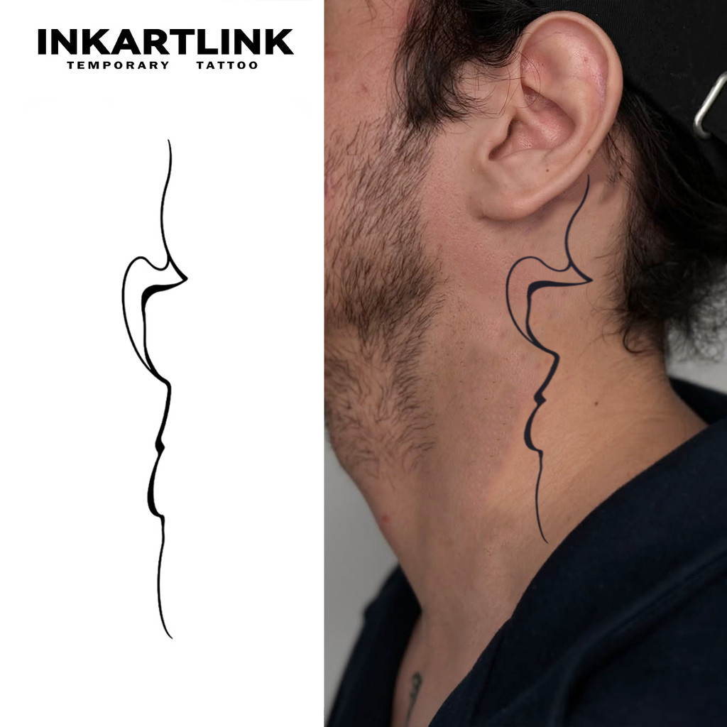 Inkartlink Minimalist Simple Lines Temporary Tattoo Stickers ...