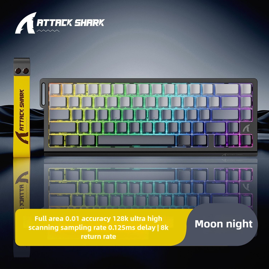 ATTACK SHARK X68HE Magnetic Switch Mechanical Keyboard Side Print Wired ...