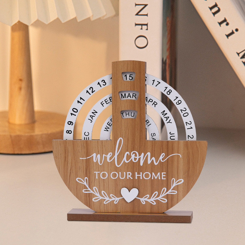 Creative Wooden Hari Raya Advent Calendar Manual Rotating Eid Mubarak ...