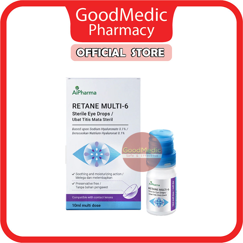 Retane Sterile Multi-6 Eye Drop Preservative Free (10mL) - Melega dan ...