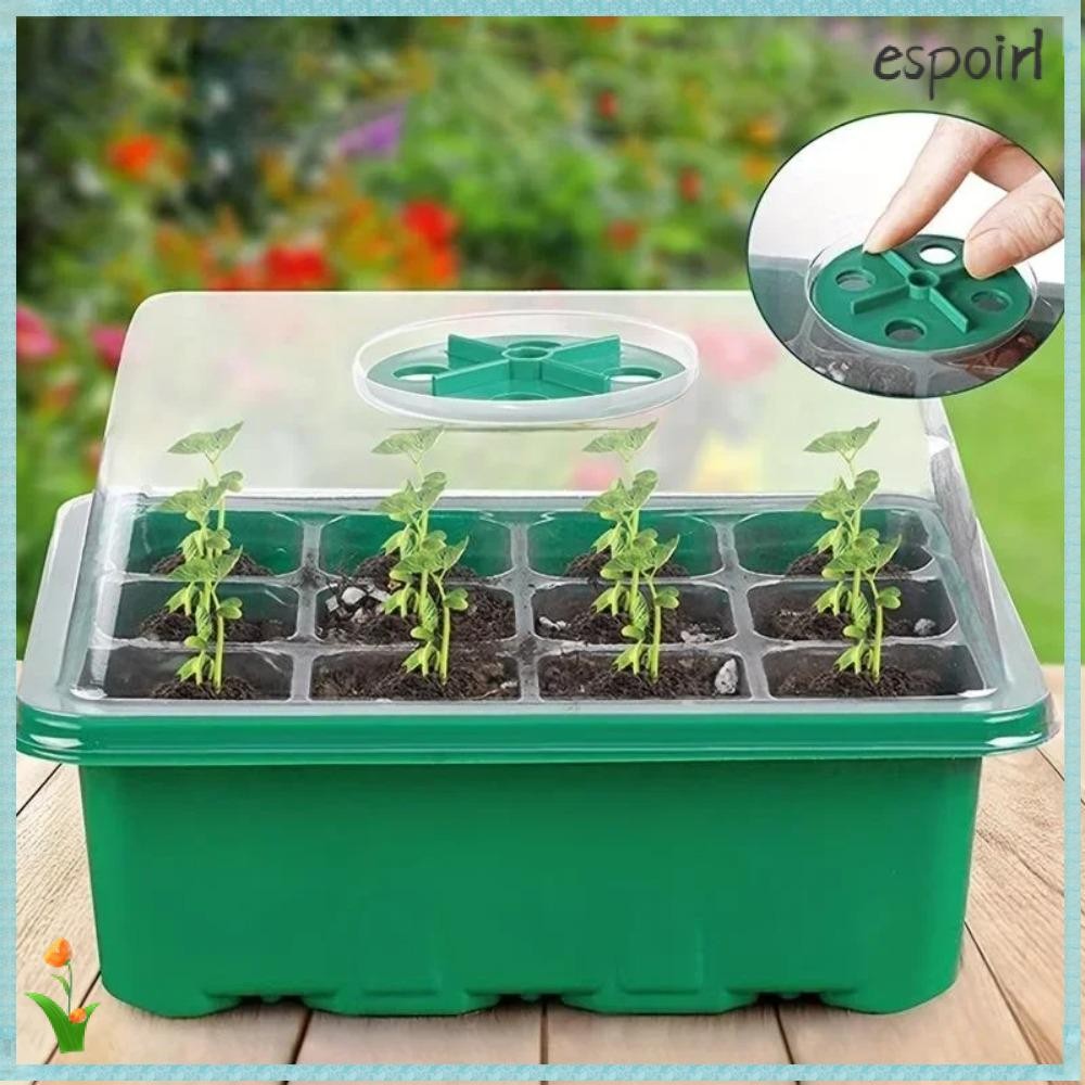 ESPOIR Starter Tray, with Ventilation Hole 6/12Grids Plant Germination ...