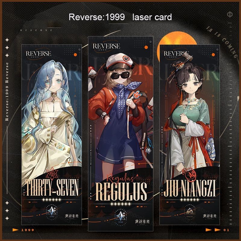 ST3 Reverse 1999 Laser ticket Double-sided gold bookmark card March 7th Jessica Jiu Niangzi ...