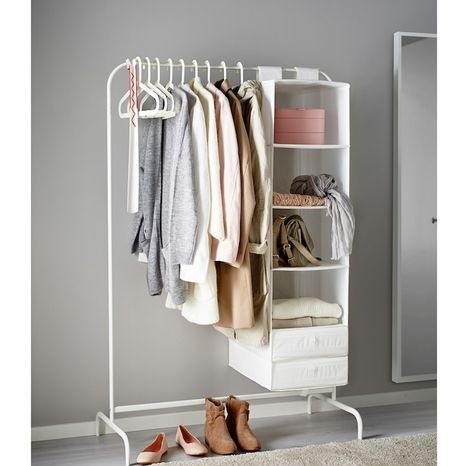 ORIGINAL Ikea MULIG Clothes Rack, White READY STOCK | Shopee Malaysia