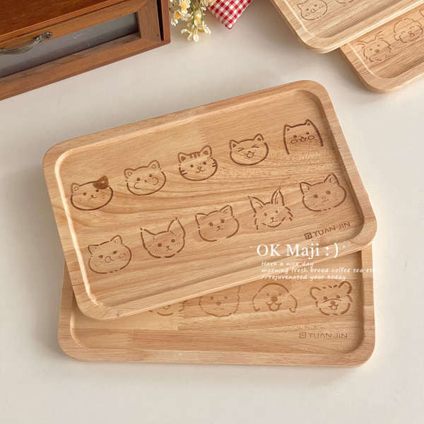 desert tray dessert serving tray Dulang kayu yang comel, roti bakar ...
