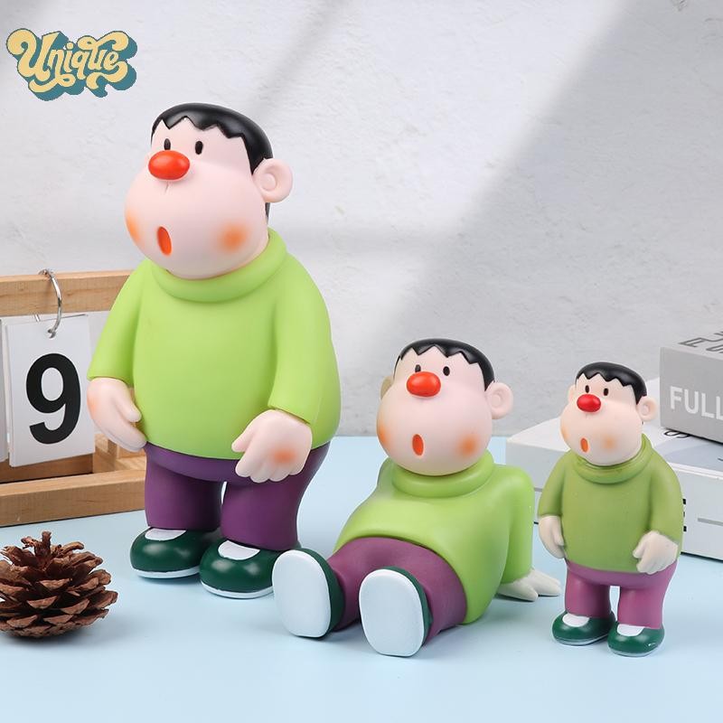 (Unique) Anime Doraemon Fat Tiger Figure Debut Version Play Vinyl Doll ...