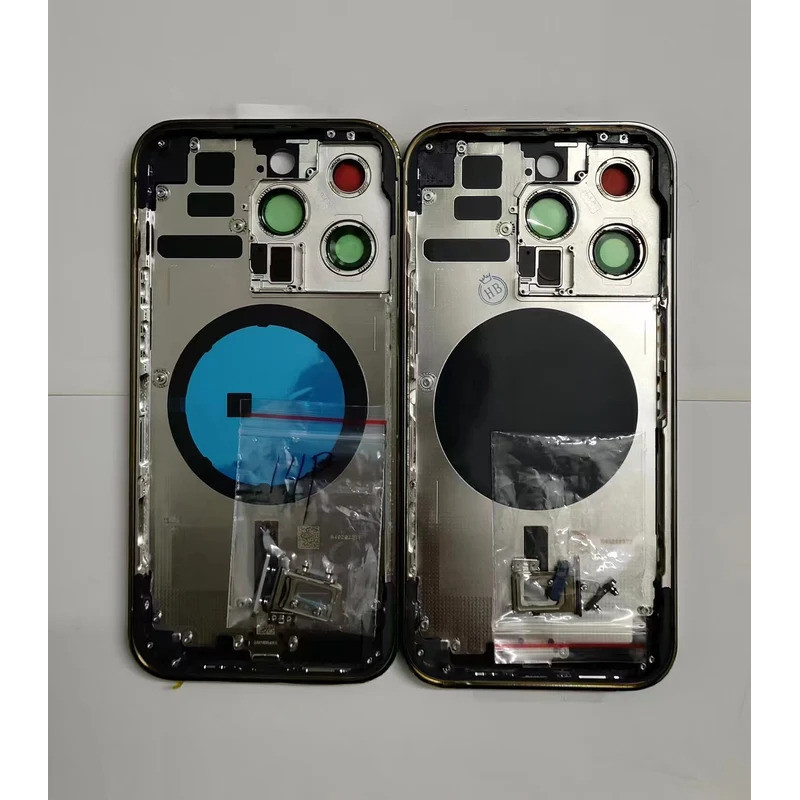 Full Housing For 14 Pro Max Back Glass Cover Middle Frame Chassis ...