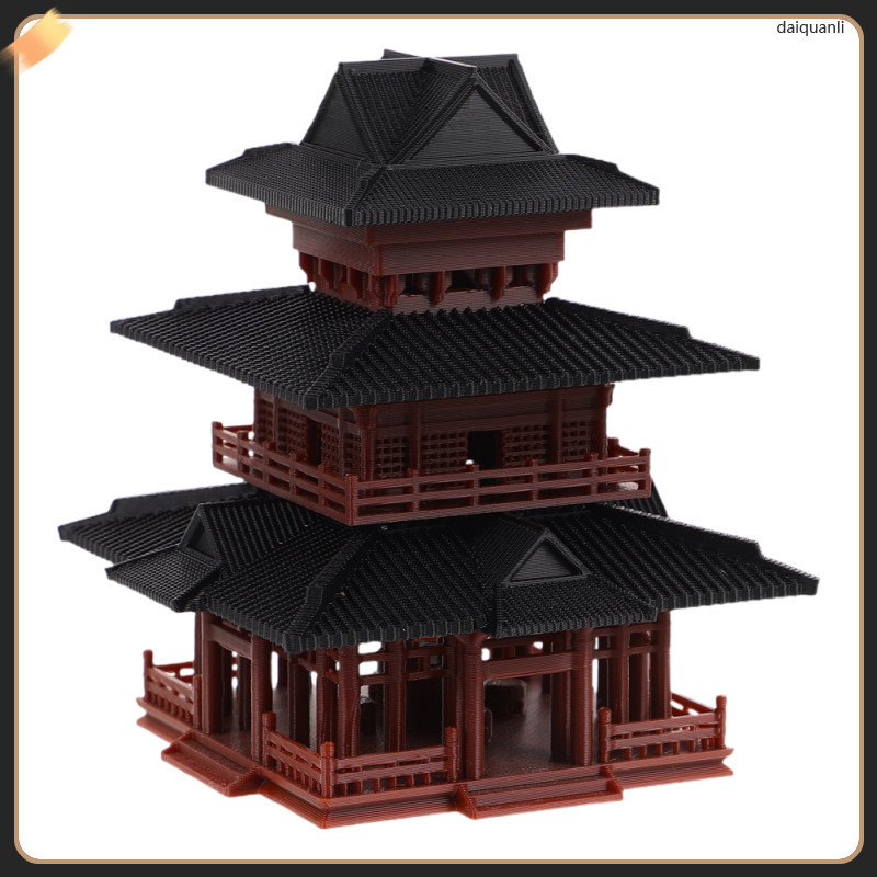 Mini Pagoda Statue: Miniature Pavilion Figurine - Plastic Asian Zen ...
