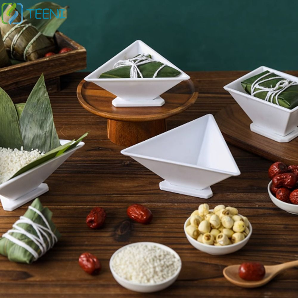 TEENI Zongzi Mold, Square Plastic Zongzi Maker, Rice-Pudding Triangular ...