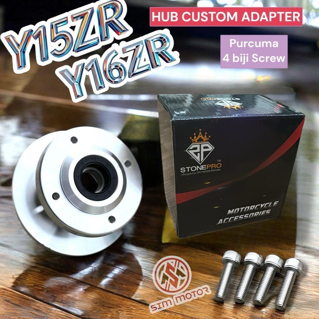 Y15ZR Y16 ALLOY CNC SPROCKET HUB COMP(INCLUDE BEARING & OIL SEAL & SKRU ...