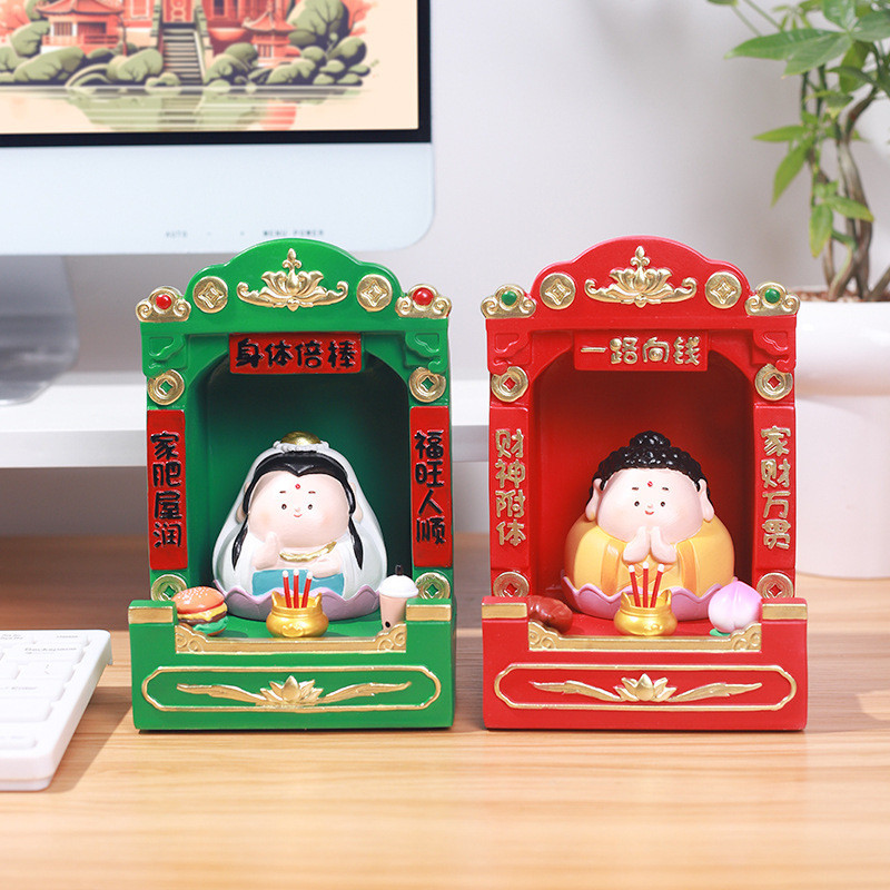 National Trendy Resin Shrine Shrine Shrine Home Desk Desk Decompression ...