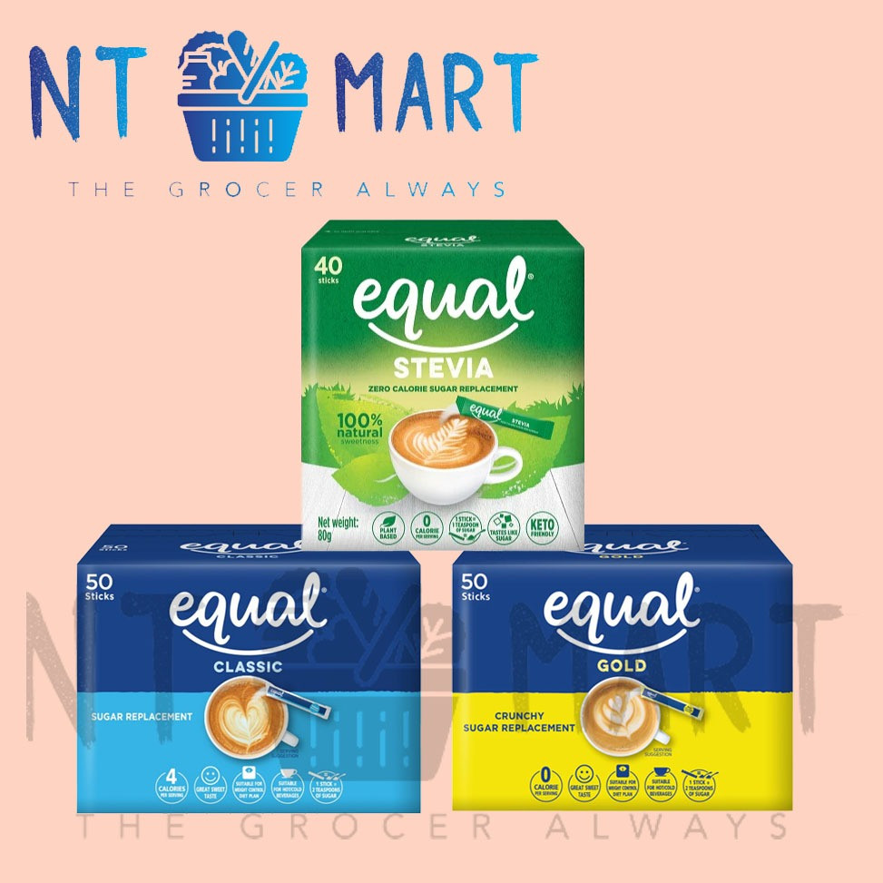 EQUAL STICK CLASSIC (50's / 100's) / GOLD 50's / STEVIA 40's+8's ...