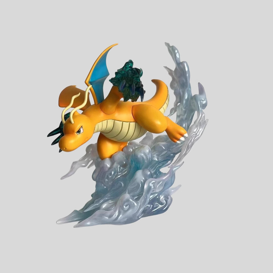 ZXZ Pallet Town Dragonite Figure Signature Move Pose Anime Model Statue ...