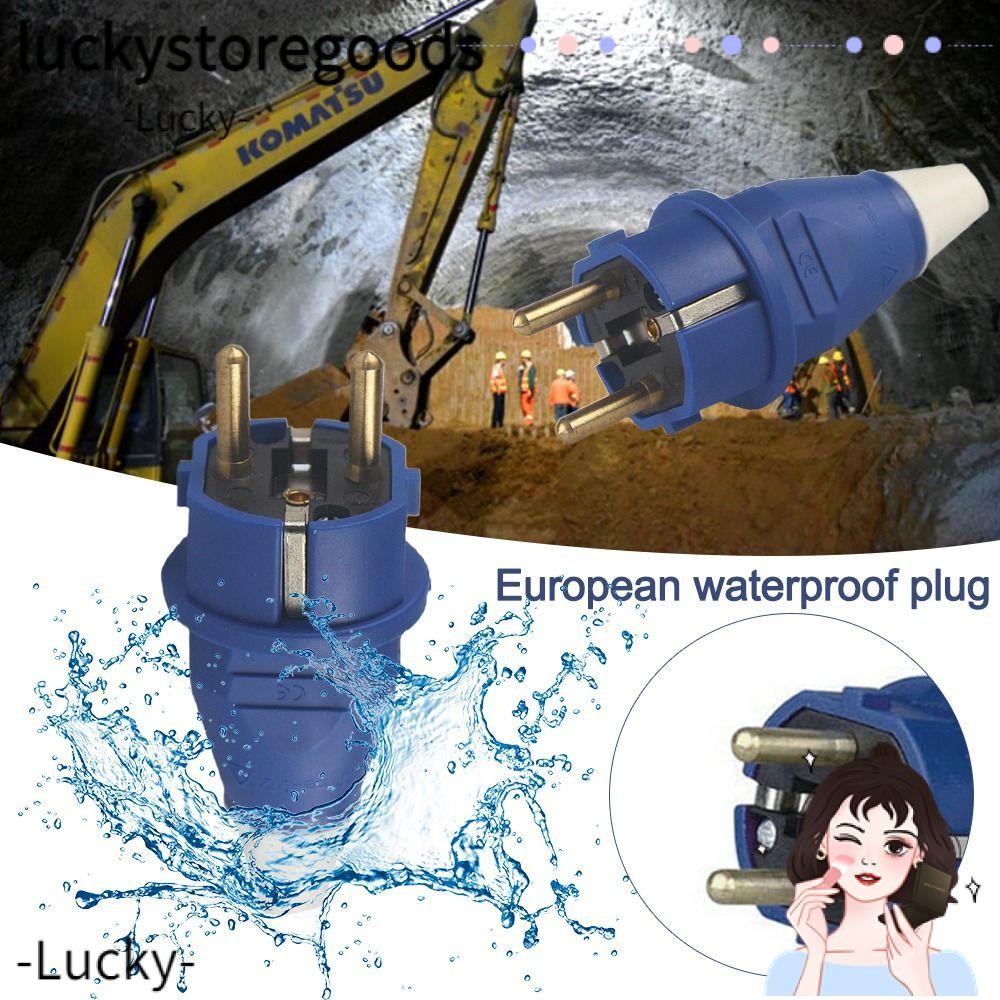 LUCKY Industrial Plug Socket, 16A 220V-240V 2 Pin Industrial Plug ...