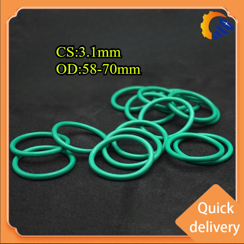 [ZQ-1] Fluorine Rubber Ring Green FKM O Ring Seal O-Ring Gasket Washer ...