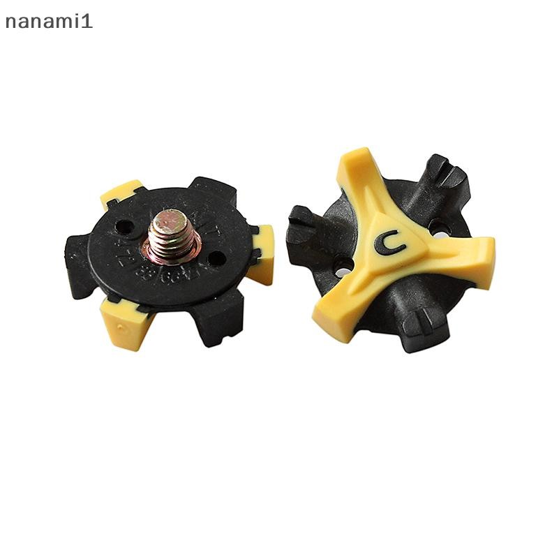 nanami1 10Pcs Black+Yellow Easy Replacement Spikes Cleats Golf Shoes ...