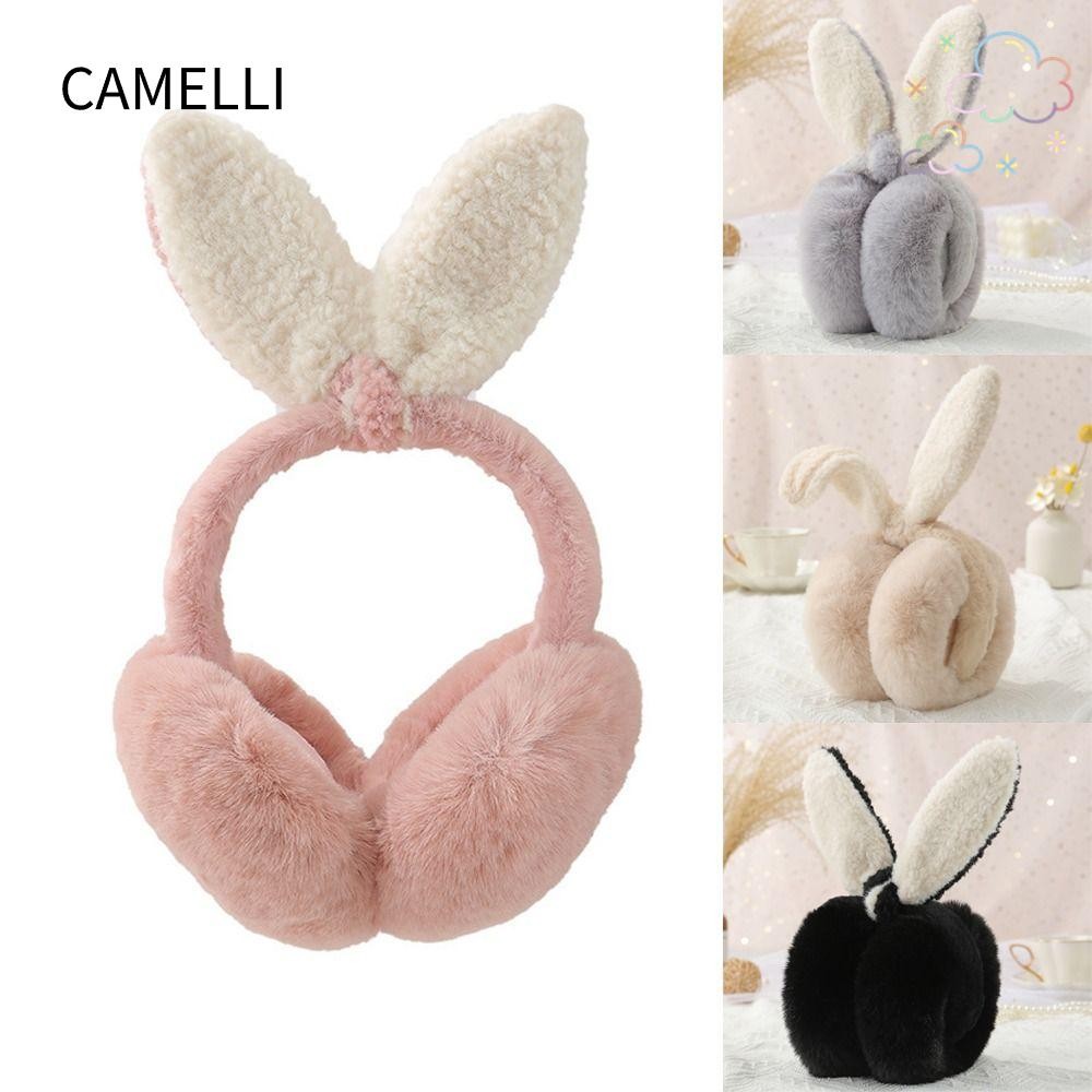 CAMELLI Fluffy Earmuffs, Keep Warm Cold Protection Rabbit Ear Muffs ...