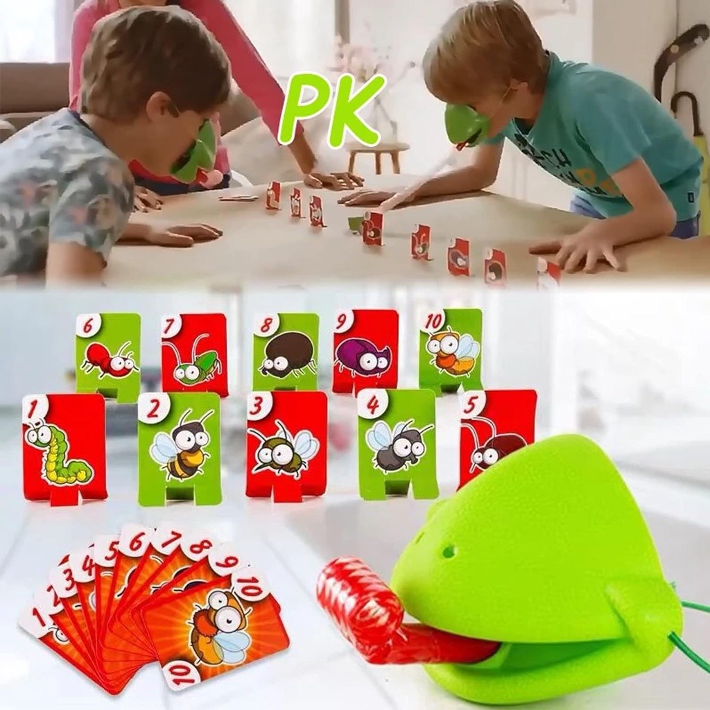 Lizard Mask Frog playing card toys Fighting frogs The frog sticks out ...